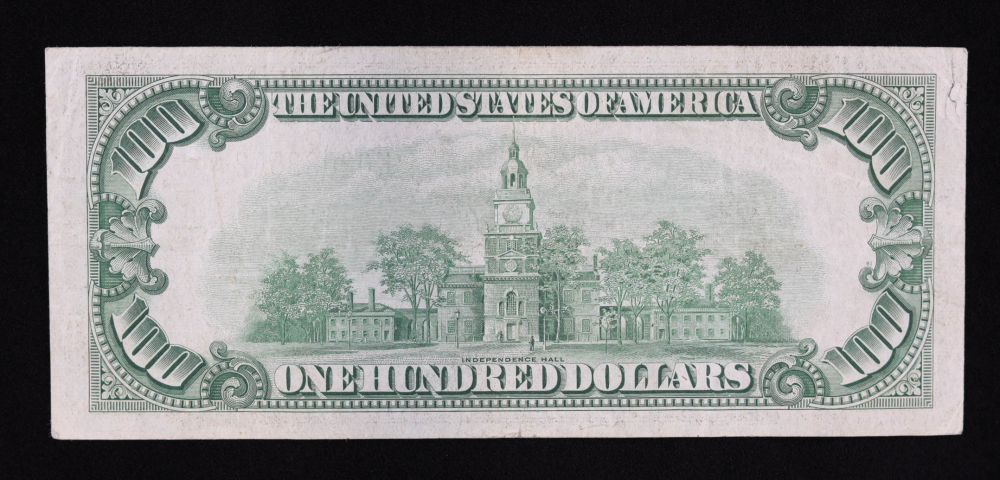 1934-B United States Federal Reserve Note $100 One Hundred Dollar Bank ...