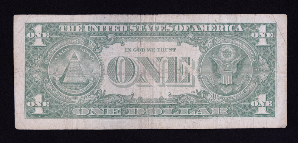 1957-A United States Silver Certificate $1 One Dollar Bank Note ...