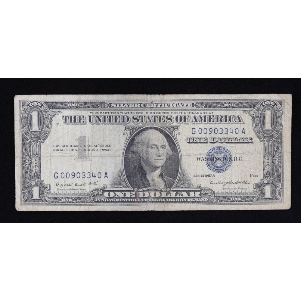 1957-A United States Silver Certificate $1 One Dollar Bank Note ...