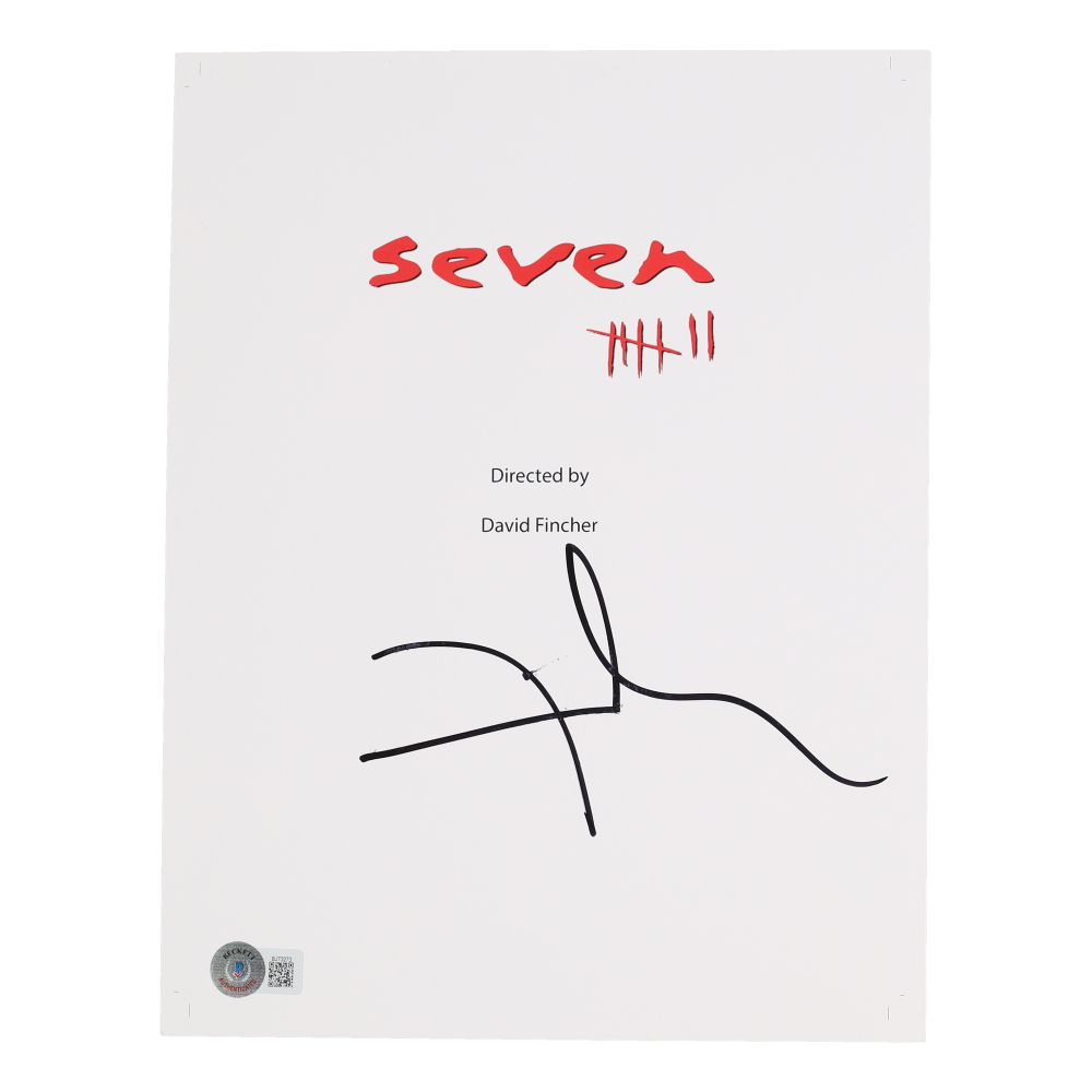 David Fincher Signed "Seven" 8x10 Script Cover (Beckett) | Pristine Auction