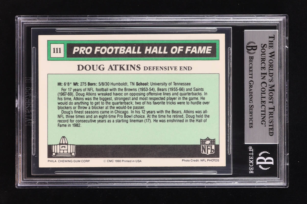 Doug Atkins Signed 1988 Swell Greats #8 82 (BGS) | Pristine Auction