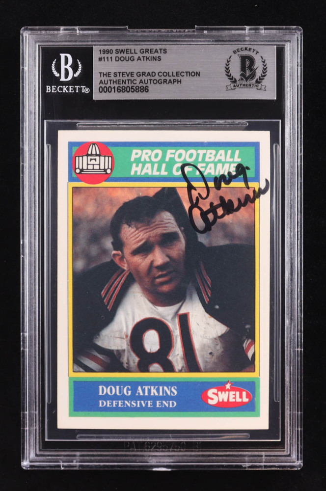 Doug Atkins Signed 1988 Swell Greats #8 82 (BGS) | Pristine Auction
