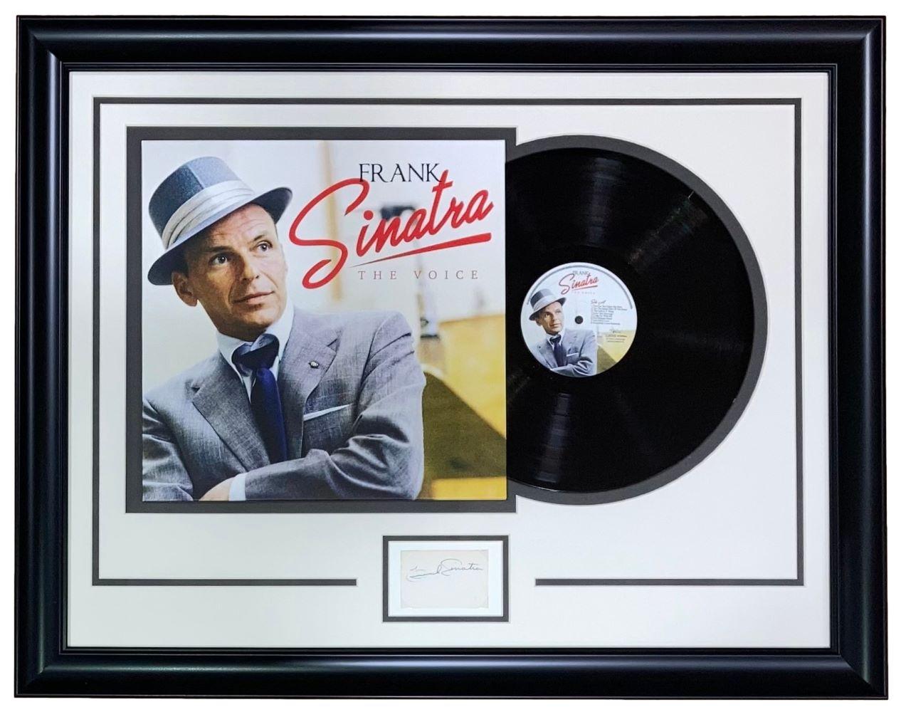 Frank Sinatra Signed Custom Framed Index Card Display with "The Voice ...