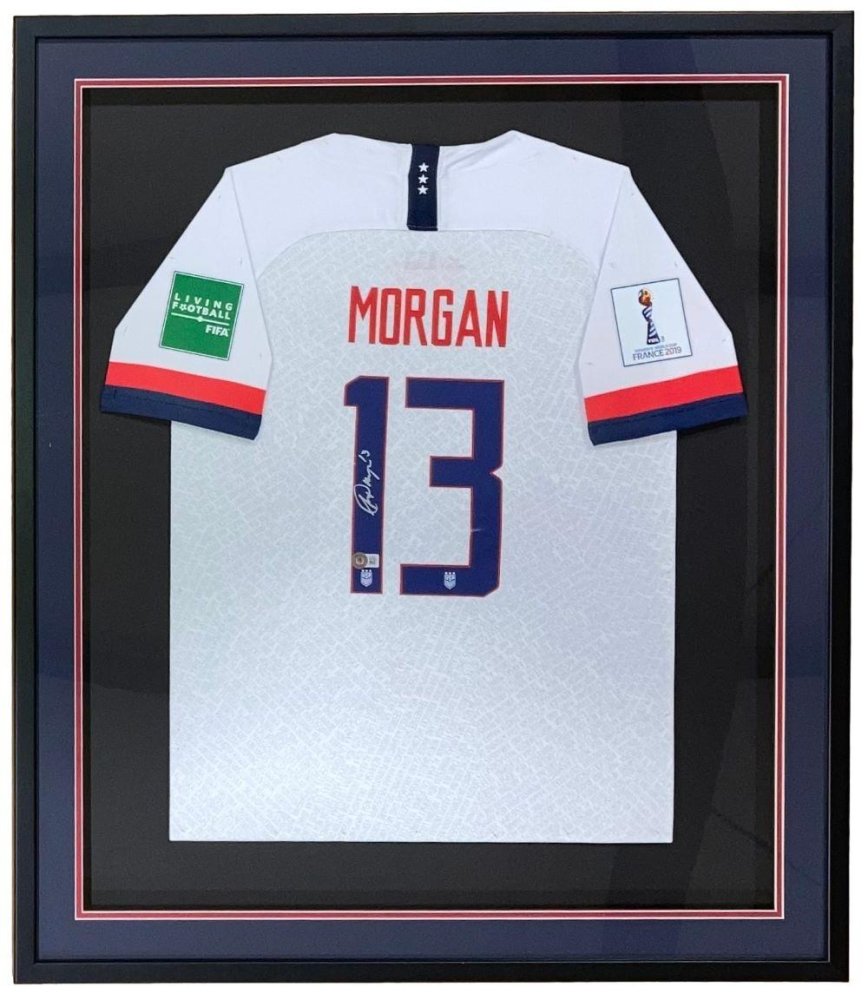 Alex Morgan Signed Team USA Custom Framed Jersey (Beckett) | Pristine ...