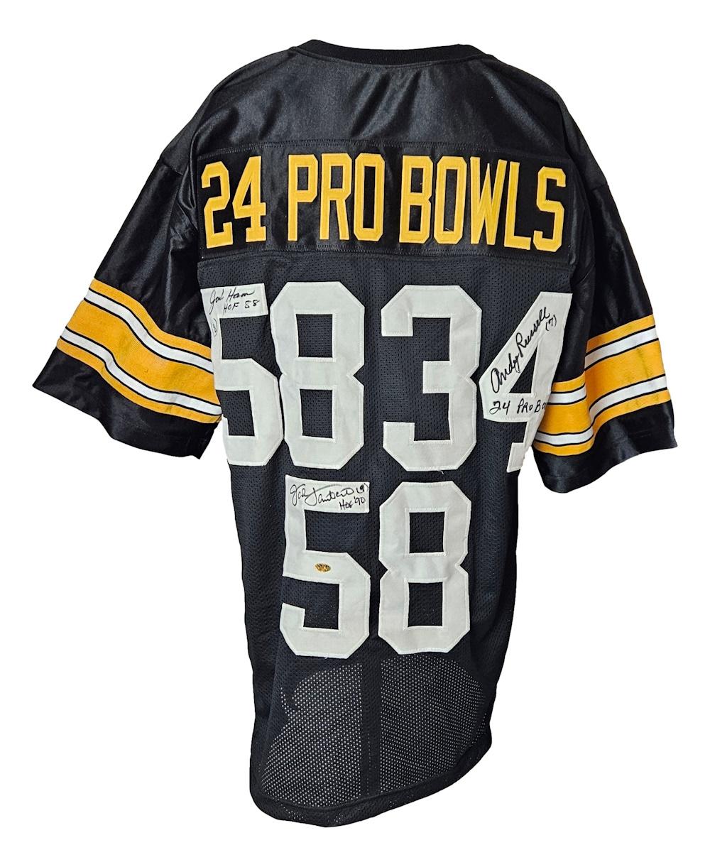Jack Ham, Jack Lambert, and Andy Russell Signed Jersey Inscribed "24 ...
