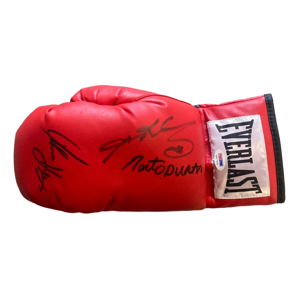 Sugar Ray Leonard, Roberto Duran & Thomas Hearns Signed Everlast Boxing ...
