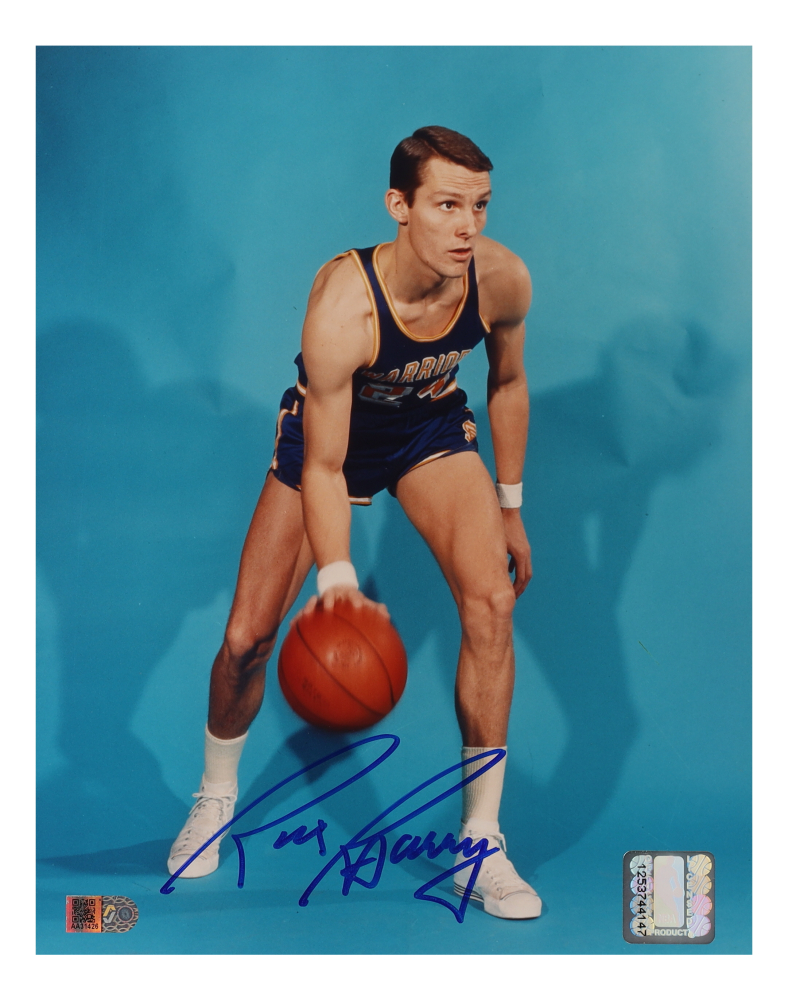 Rick Barry Signed Warriors 8x10 Photo (AIV) | Pristine Auction