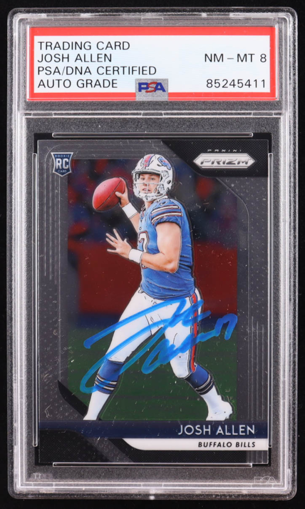 Josh Allen Signed 2018 Panini Prizm #205 RC (PSA | Autograph Graded PSA ...