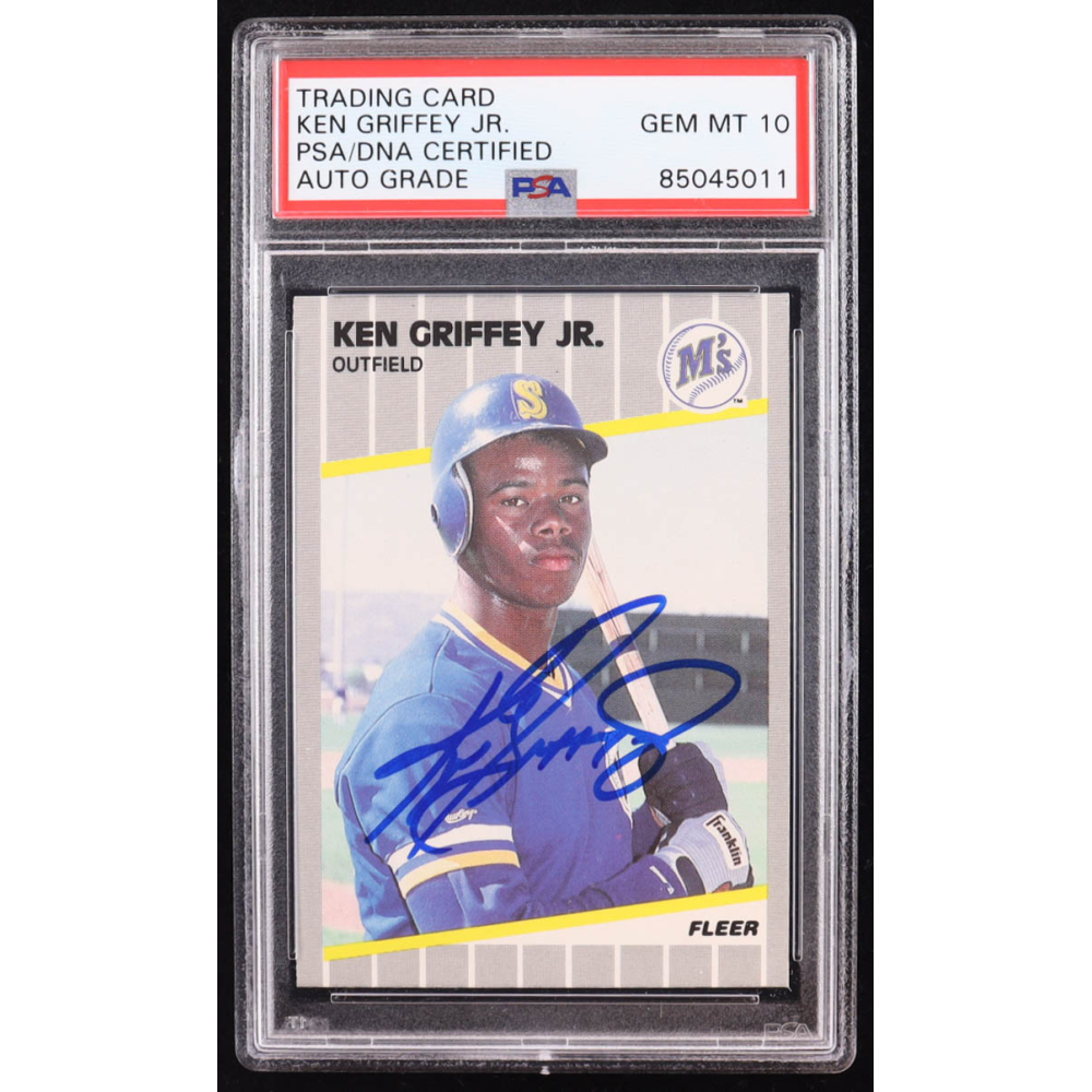 Ken Griffey Jr. Signed 1989 Fleer #548 RC (PSA | Autograph Graded PSA ...