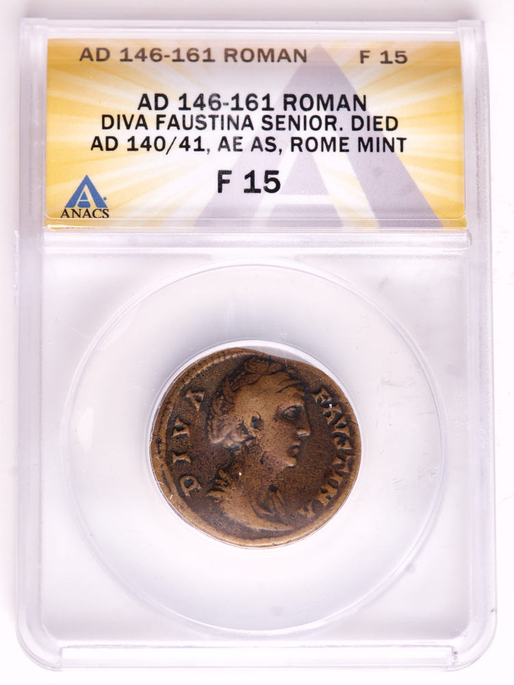 Diva Faustina Senior (146-161 A.D.) Roman Empire AE As Ancient Coin ...