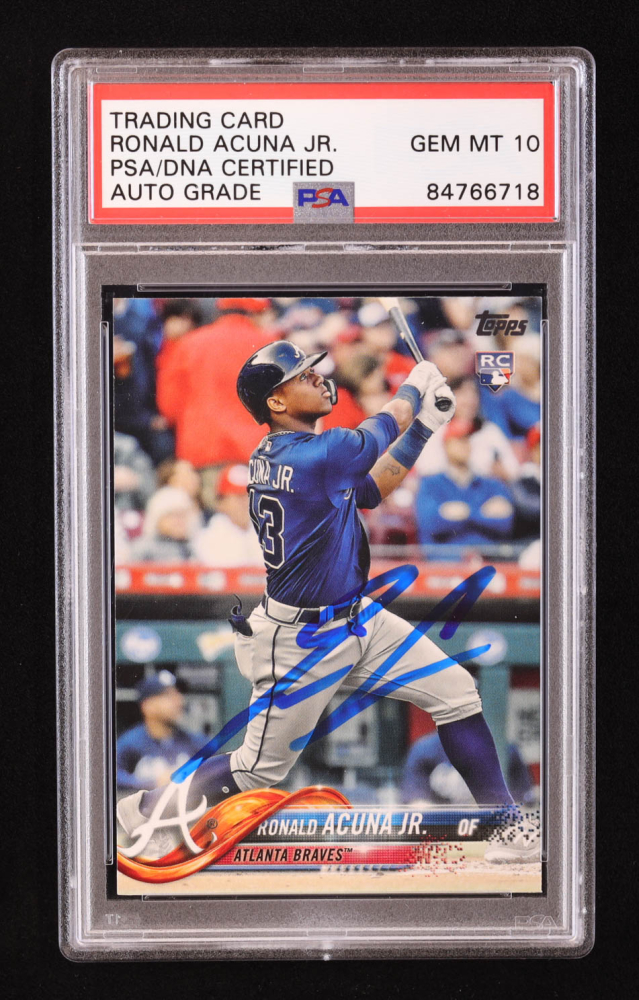 Ronald Acuna Jr. Signed 2018 Topps All Star Game Silver #698B RC / Bat ...