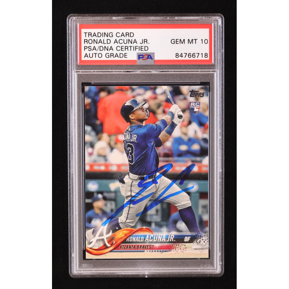Ronald Acuna Jr. Signed 2018 Topps All Star Game Silver #698B RC / Bat ...