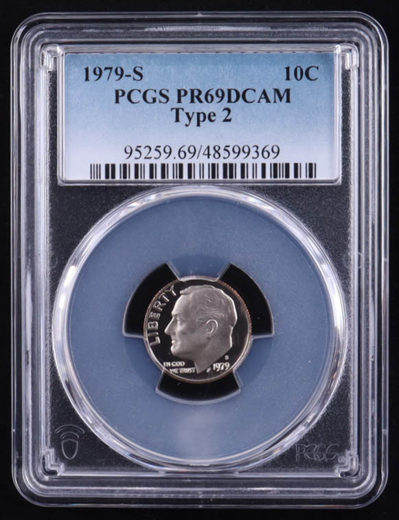 1979-S Roosevelt Dime Proof - Type 2 (PCGS PR69DCAM) | Pristine Auction