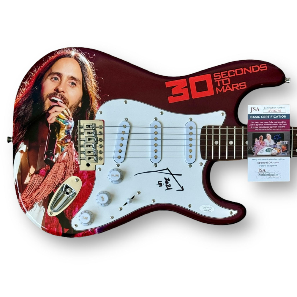 Jared Leto Signed "30 Second to Mars" Custom Stratocaster Style Guitar ...