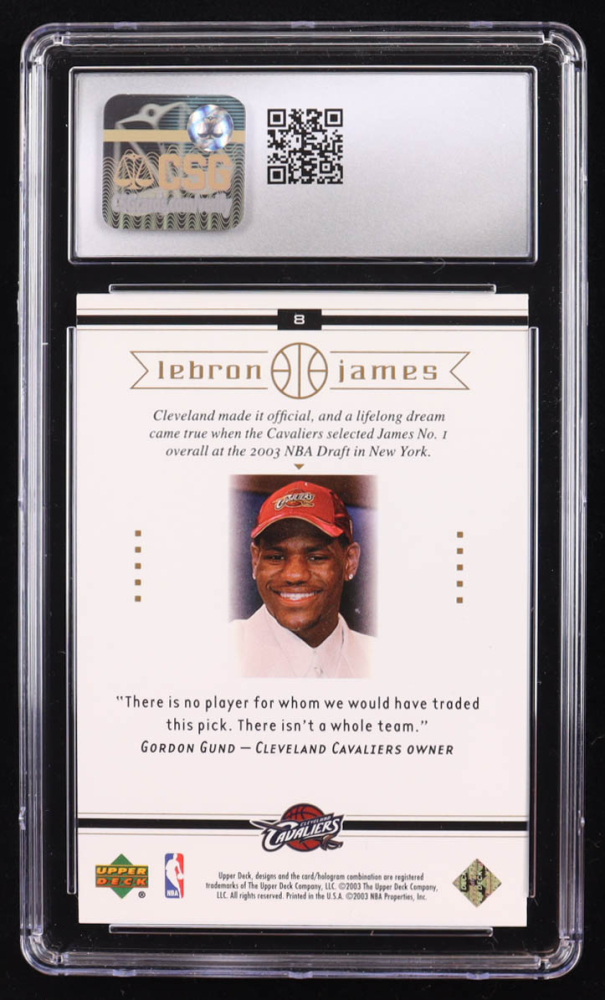 LeBron James 2003 Upper Deck LeBron James Box Set #8 RC / The Cavs Get Their Man (CSG 9 ...