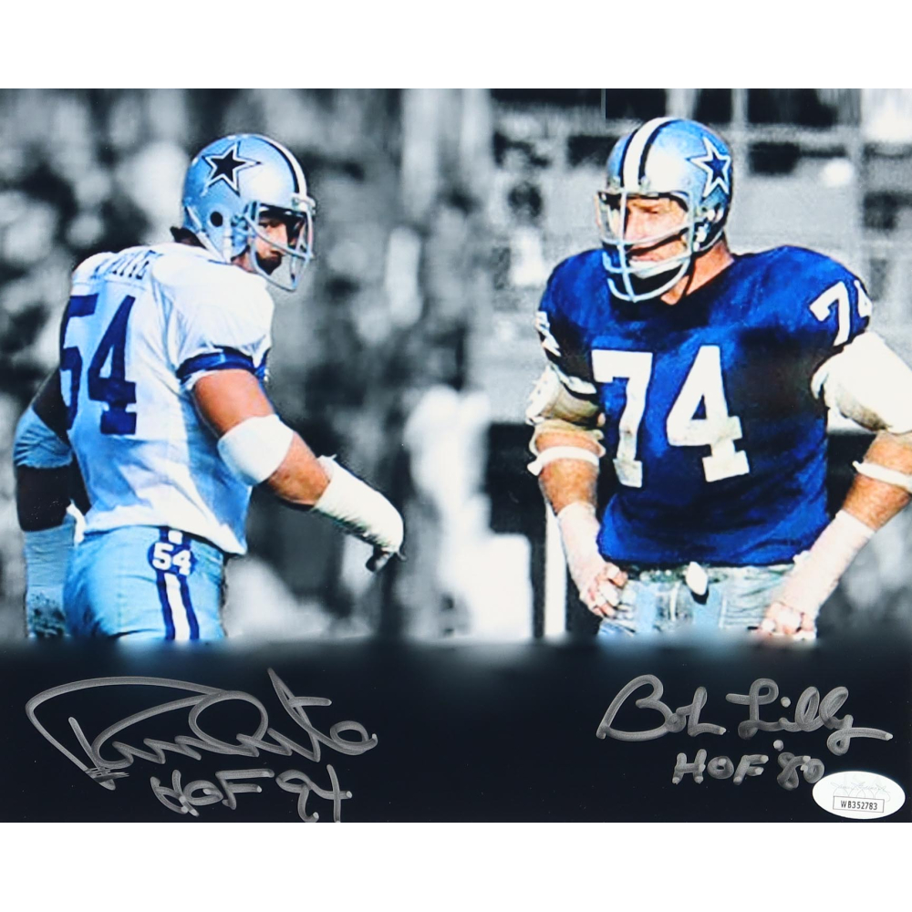 Randy White & Bob Lilly Signed Cowboys 8x10 Photo Inscribed "HOF 94 ...