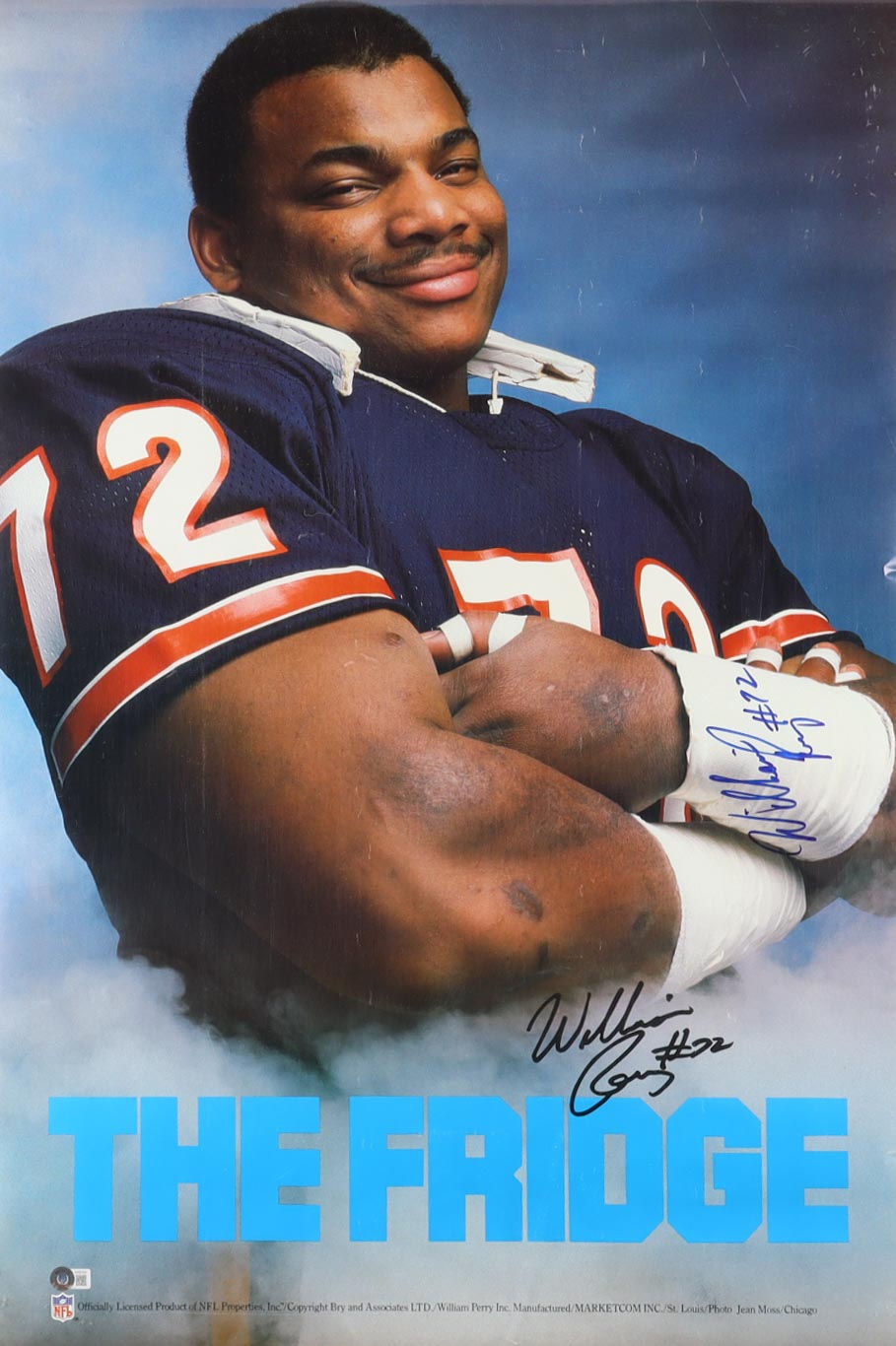 William Perry Twice-Signed Bears 23x33 Photo (Beckett) | Pristine Auction