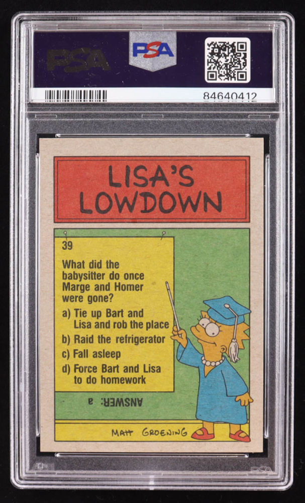 I'm Lisa Simpson 1990 Topps The Simpsons #3 (PSA 8) | Pristine Auction