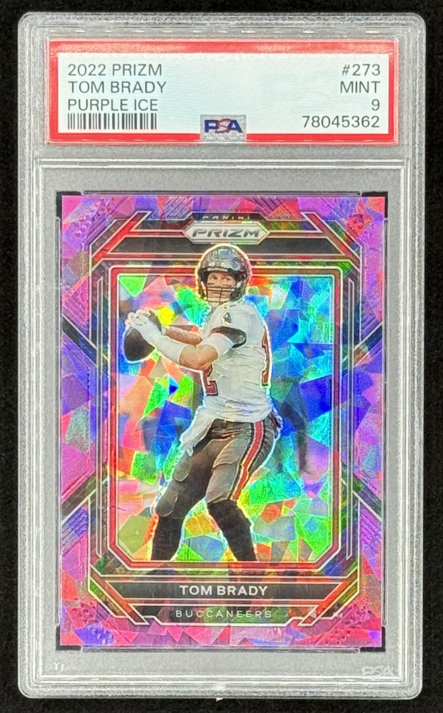 Tom Brady 2022 Panini Prizm Prizms Purple Ice #273 #44/225 (PSA 9 ...
