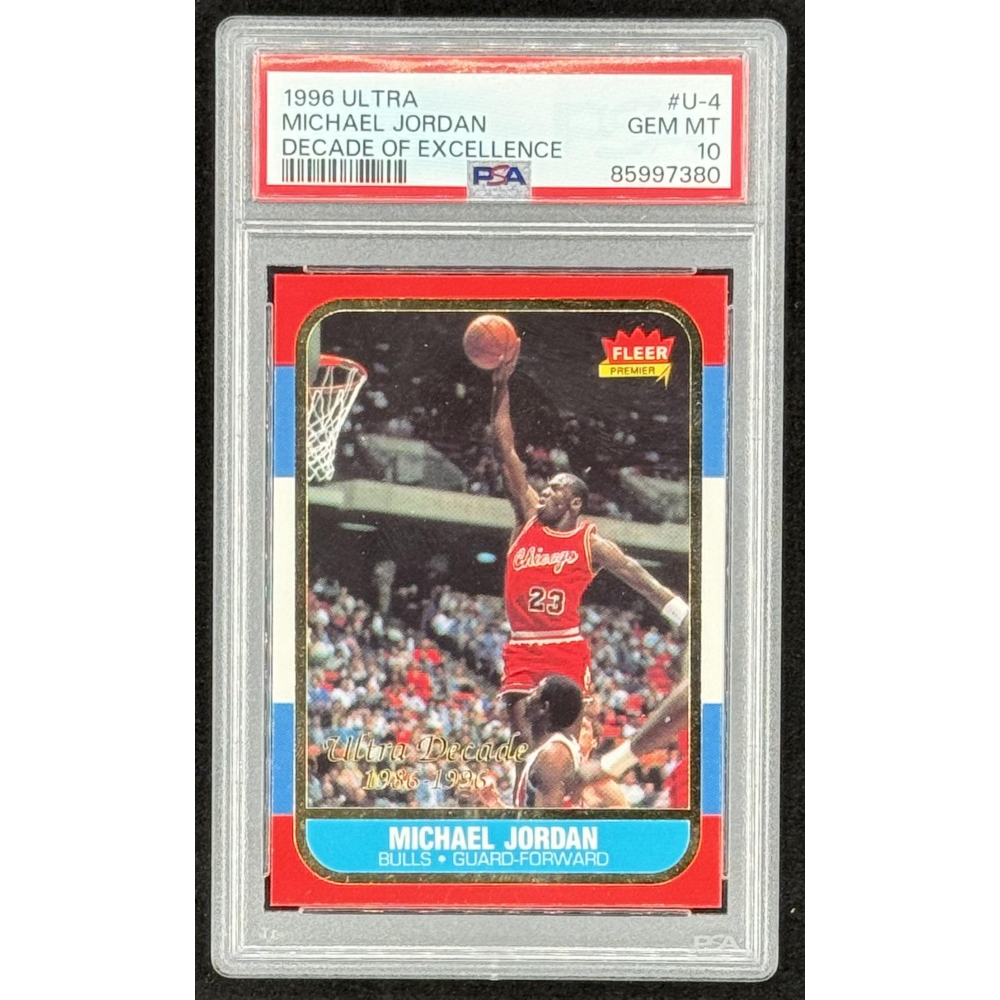 Michael Jordan 1996-97 Ultra Decade of Excellence #U4 (PSA 10 ...