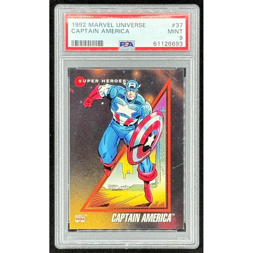 Captain America 1992 Impel Marvel Universe III #37 (PSA 9) | Pristine ...