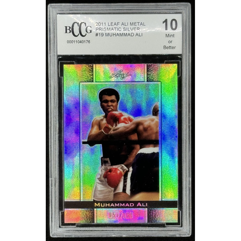 Muhammad Ali 2011 Leaf Muhammad Ali Metal Prismatic Silver #19 #57/125 (BCCG 10) | Pristine Auction