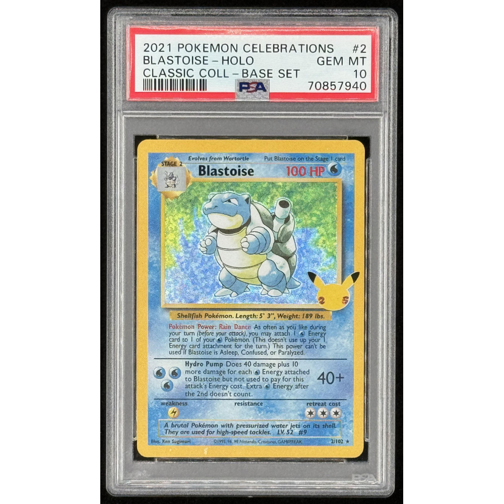 Blastoise 2021 Pokemon Celebrations Classic Collection Confetti ...