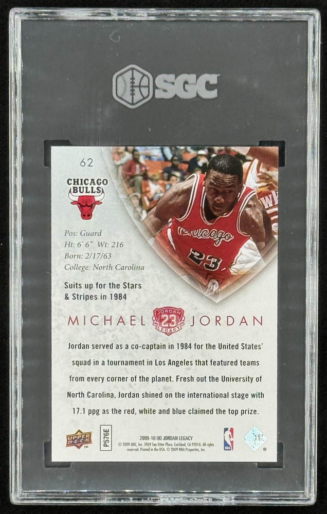 Michael Jordan 2009-10 Upper Deck Michael Jordan Legacy Collection Gold ...
