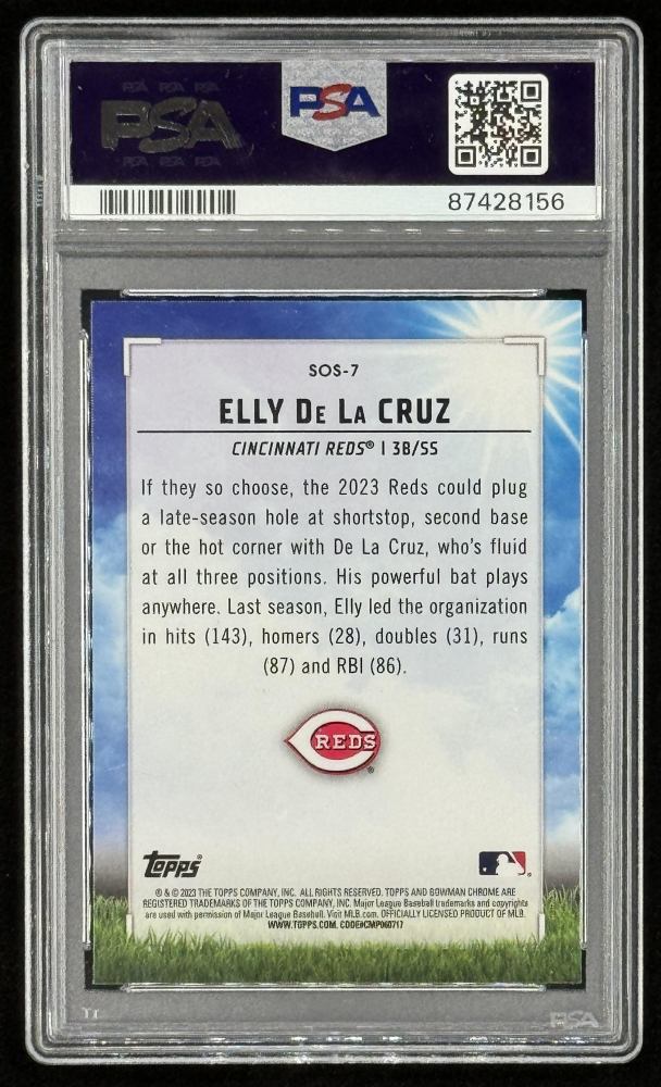 Elly De LA Cruz 2023 Bowman Chrome Sights on September #SOS7 RC (PSA 10 ...