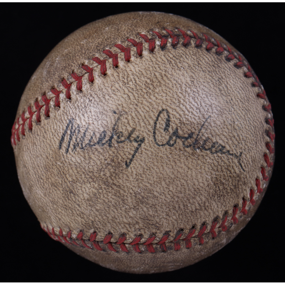 Mickey Cochrane Single Signed Baseball with Bold Signature (JSA ...