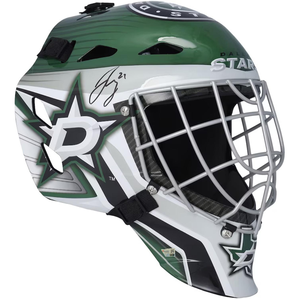 Jake Oettinger Signed Stars Full-Size Goalie Mask (Fanatics) | Pristine ...