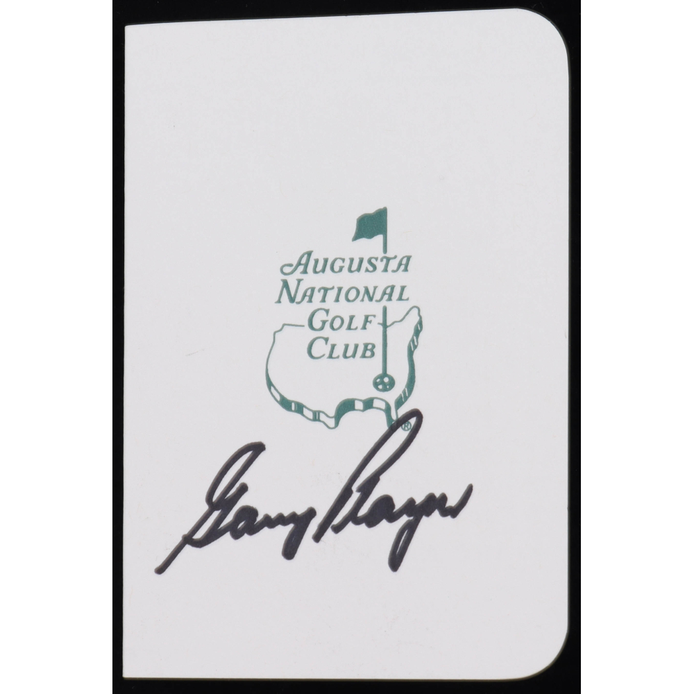 Gary Player Signed Masters Tournament Augusta National Golf Club ...