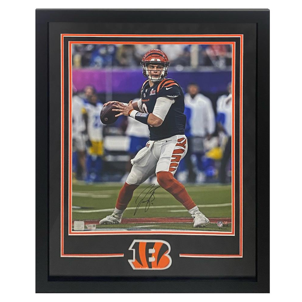 Joe Burrow Signed Bengals Custom Framed Photo (Fanatics) | Pristine Auction Joe Burrow Signed Bengals Custom Framed Photo (Fanatics) | Pristine Auction