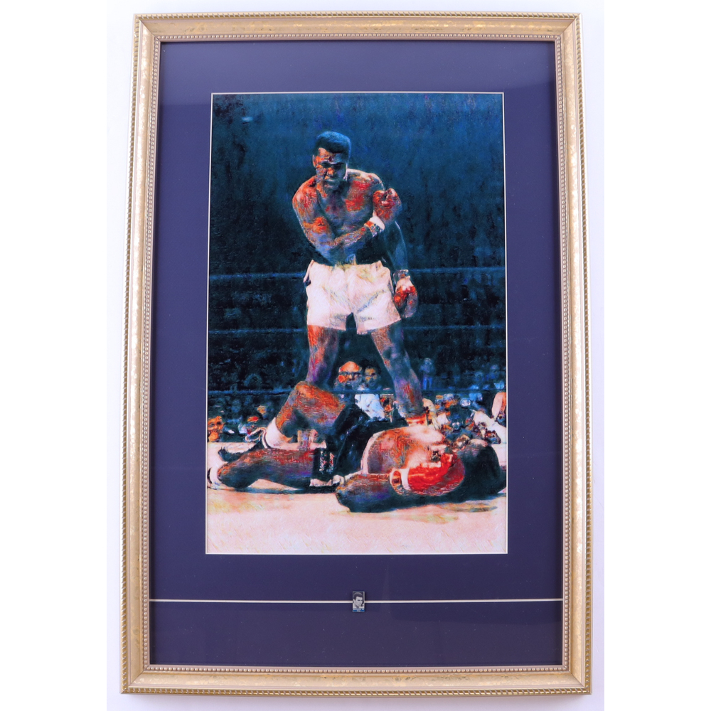 "Muhammad Ali Over Sonny Liston" Custom Framed Art Print Display With ...
