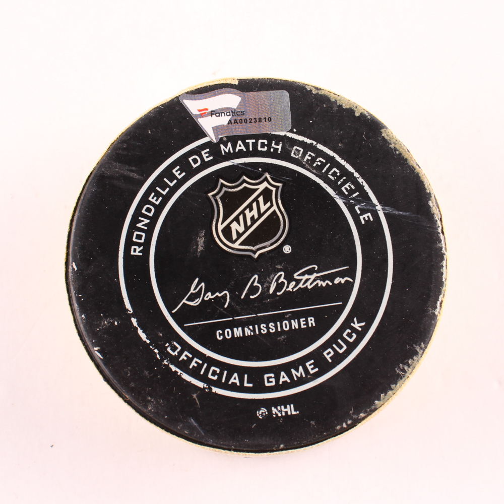Torey Krug "Devils" Game-Used/Goal Scored Puck (Fanatics) | Pristine ...