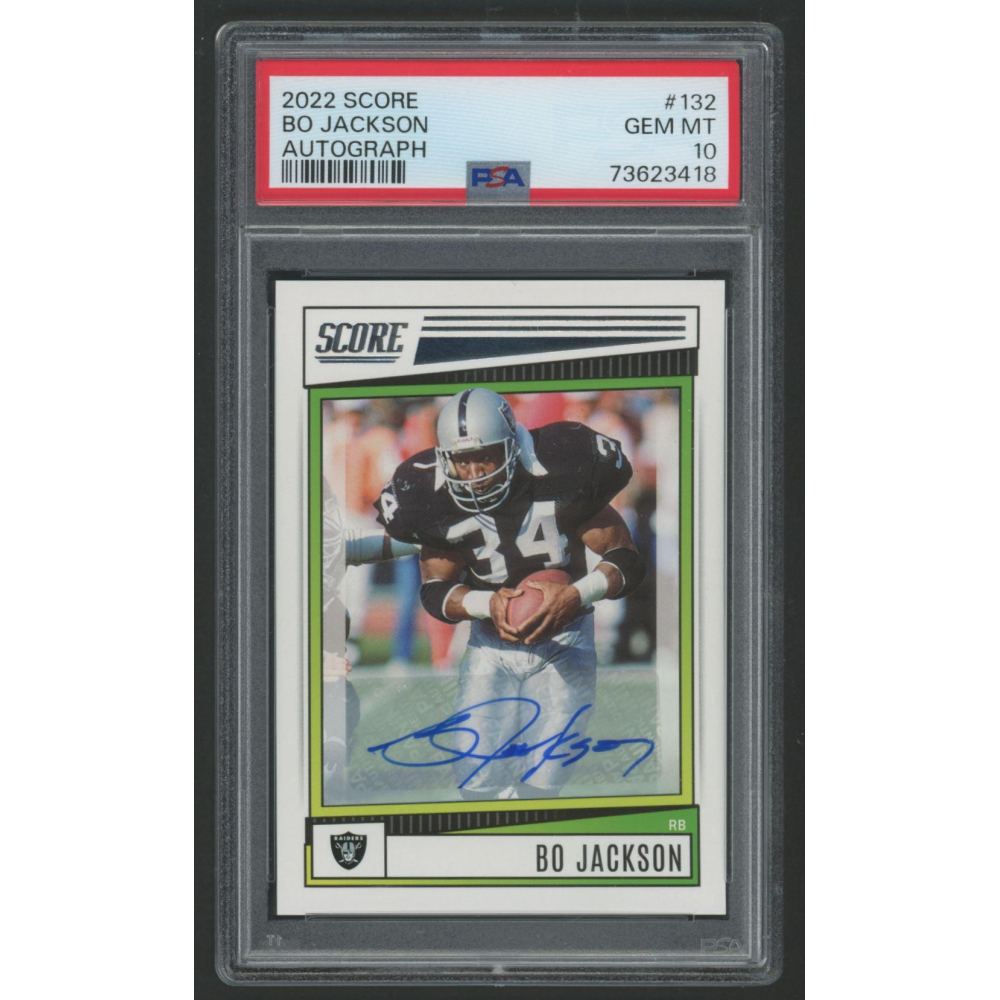Bo Jackson 2022 Score Autograph #132 (PSA 10) | Pristine Auction