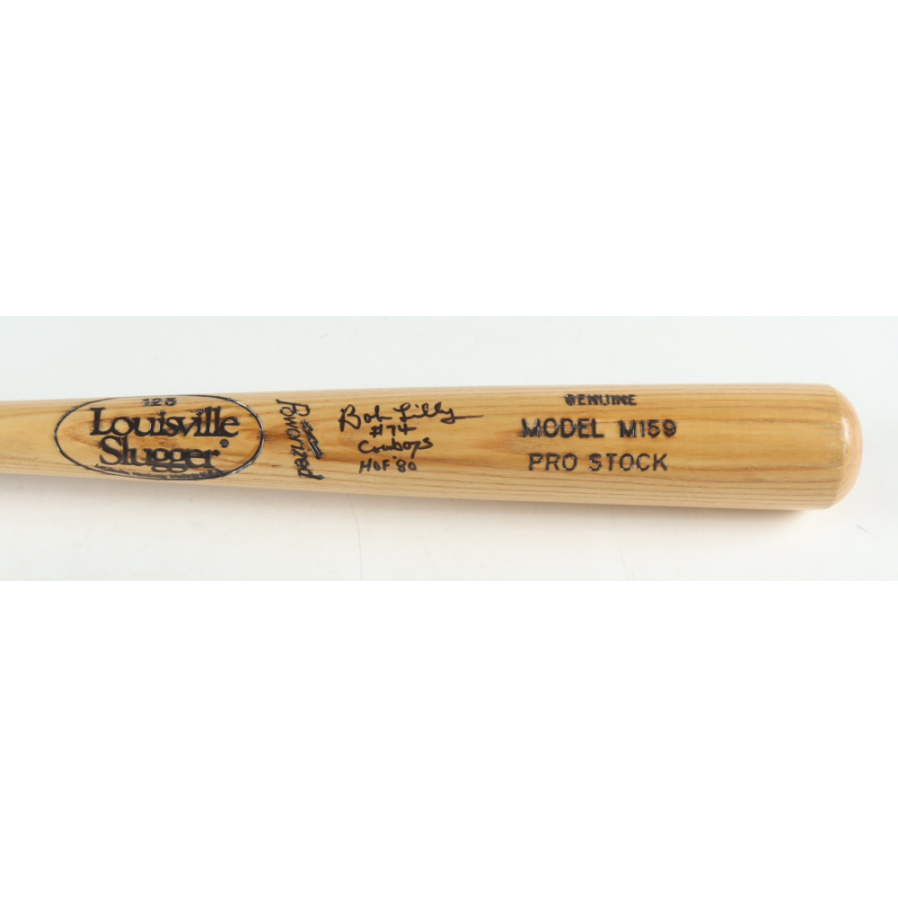 Bob Lilly Signed Louisville Slugger Pro Stock Baseball Bat Inscribed ...
