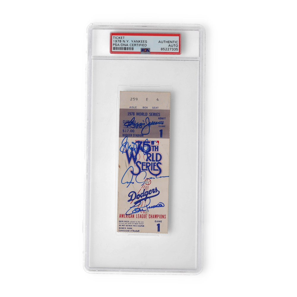 1978 Yankees Original World Series Ticket Signed by Reggie Jackson ...