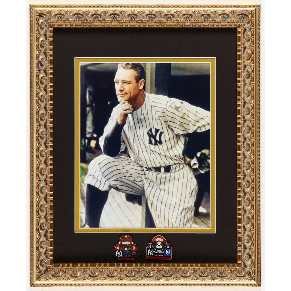 Lou Gehrig Yankees Colorized Custom Framed Photo Display with Official ...