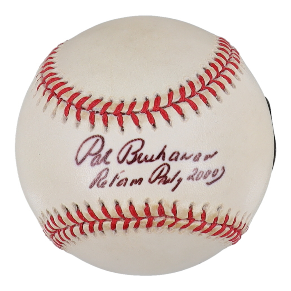 Pat Buchanan Signed OAL Baseball Inscribed "Reform Party 2000" (Beckett ...