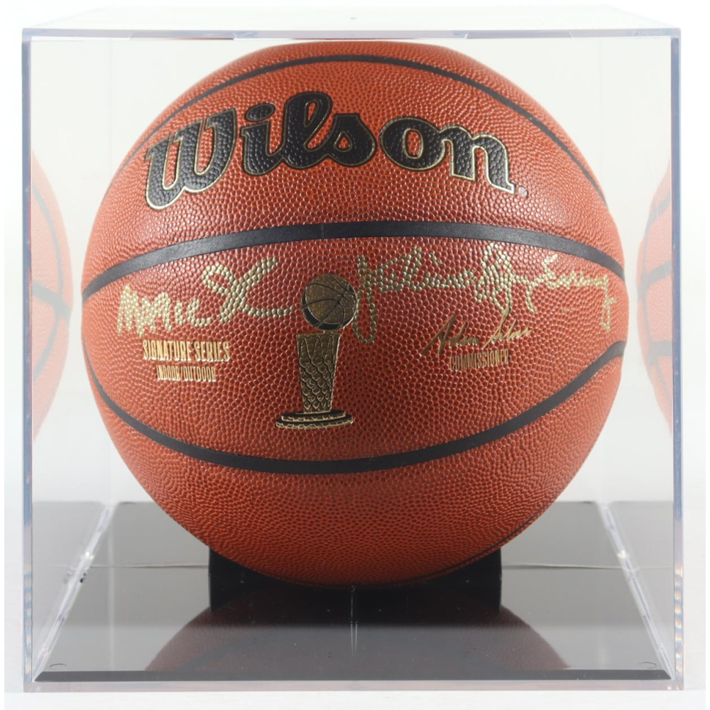 Magic Johnson & Julius "Dr. J" Erving Signed NBA Basketball With ...