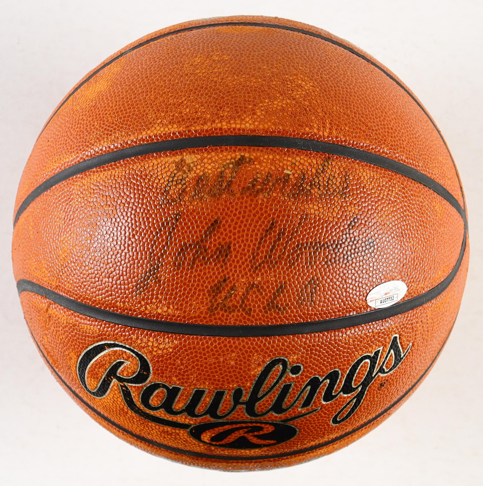 John Wooden Signed NCAA Final Four Basketball With Acrylic Display Case ...