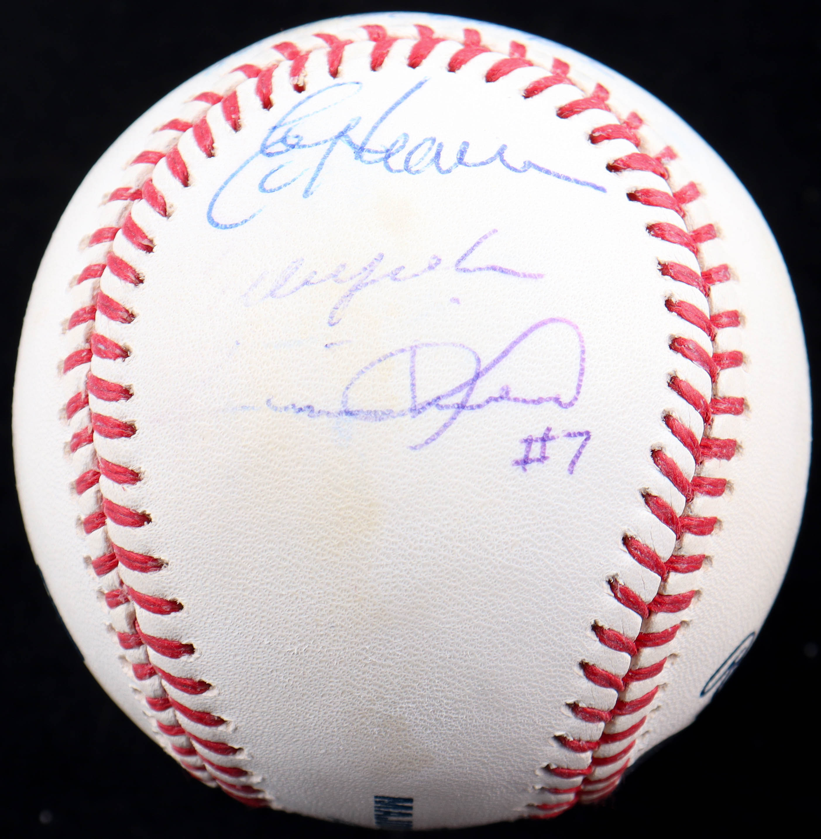 OML Baseball Signed by (6) Dwight Gooden, Davey Johnson, Ed Hearn, Ed ...