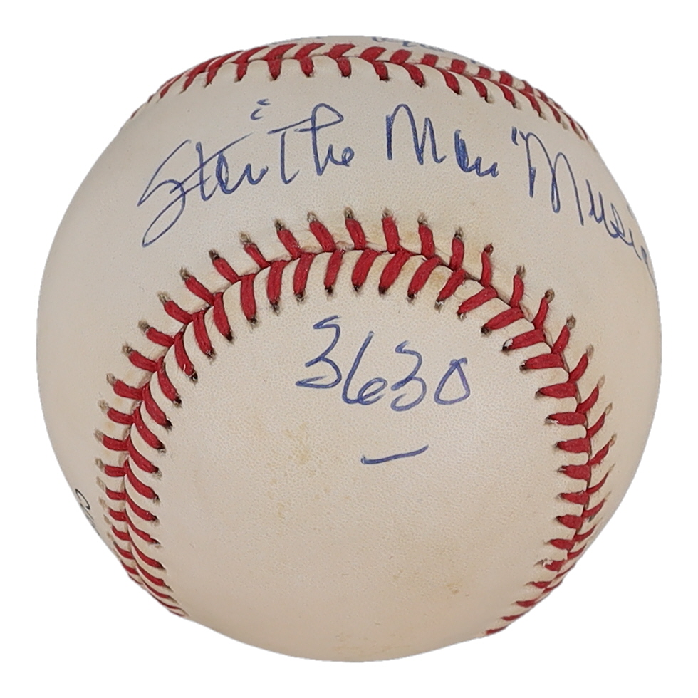 Stan "The Man" Musial Signed ONL Baseball Inscribed "HOF 1969" & "3630 ...