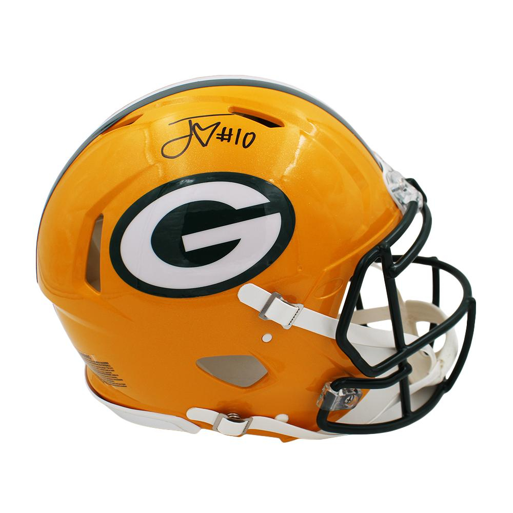 Jordan Love Signed Packers Full-Size Authentic On-Field Speed Helmet ...
