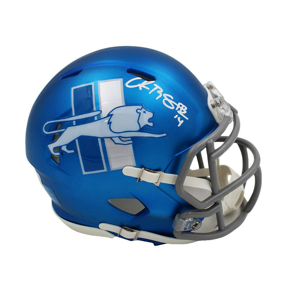 Amon-Ra St. Brown Signed Lions 2023 Alternate Speed Mini Helmet ...