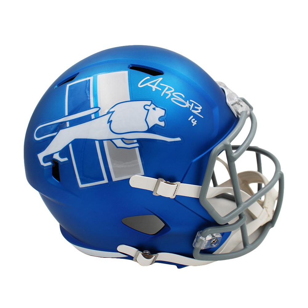 Amon-Ra St. Brown Signed Lions Full-Size 2023 Alternate Speed Helmet ...