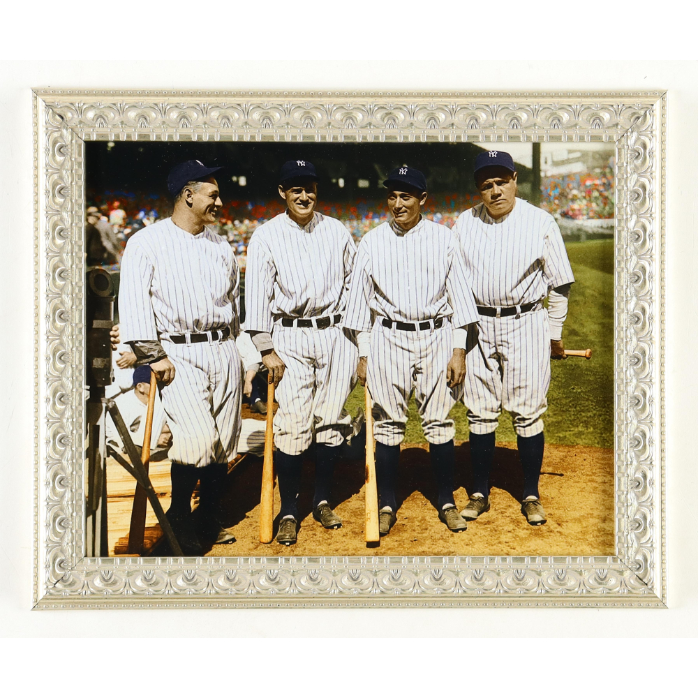 1927 Yankees "Murderer's Row" Custom Framed Colorized Art Print Display ...