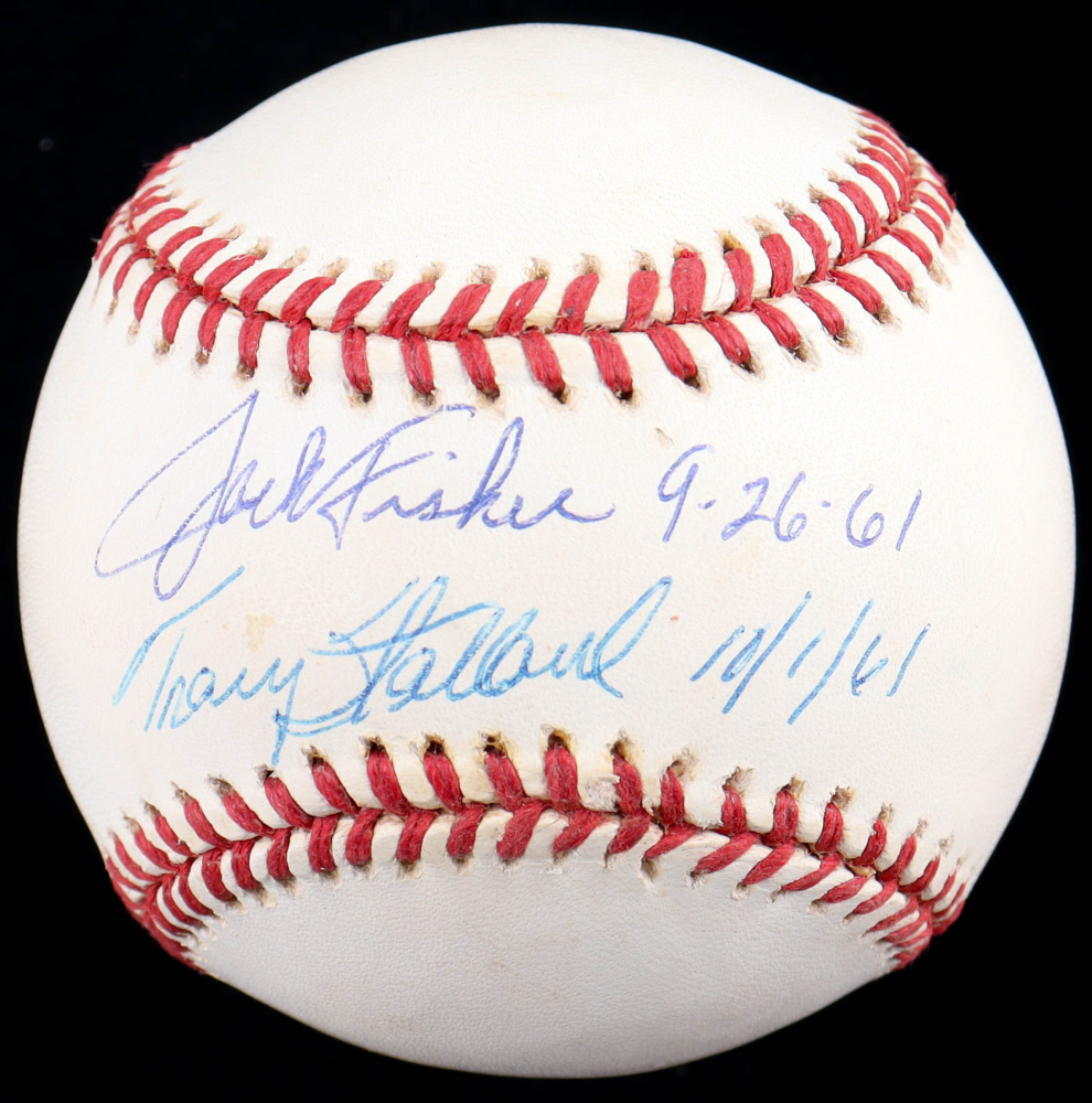 Jack Fisher & Tracy Stallard Signed OAL Baseball With Multiple ...