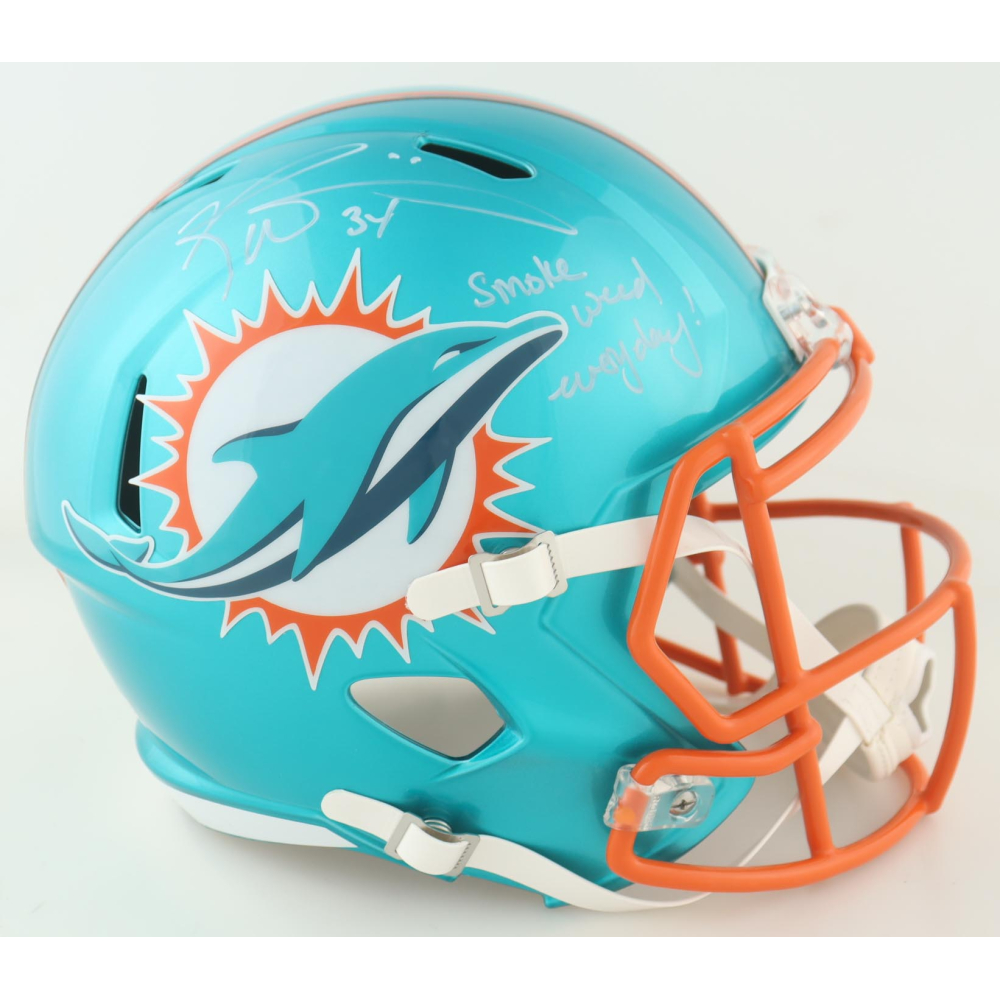Ricky Williams Signed Dolphins Full-Size Flash Alternate Speed Helmet ...